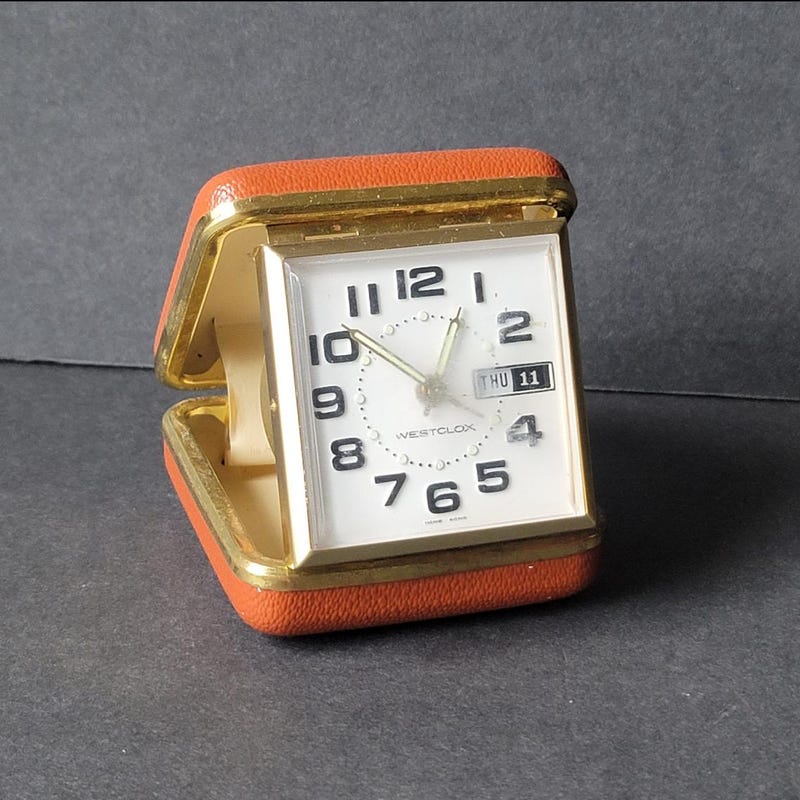Orange Clock - Etsy