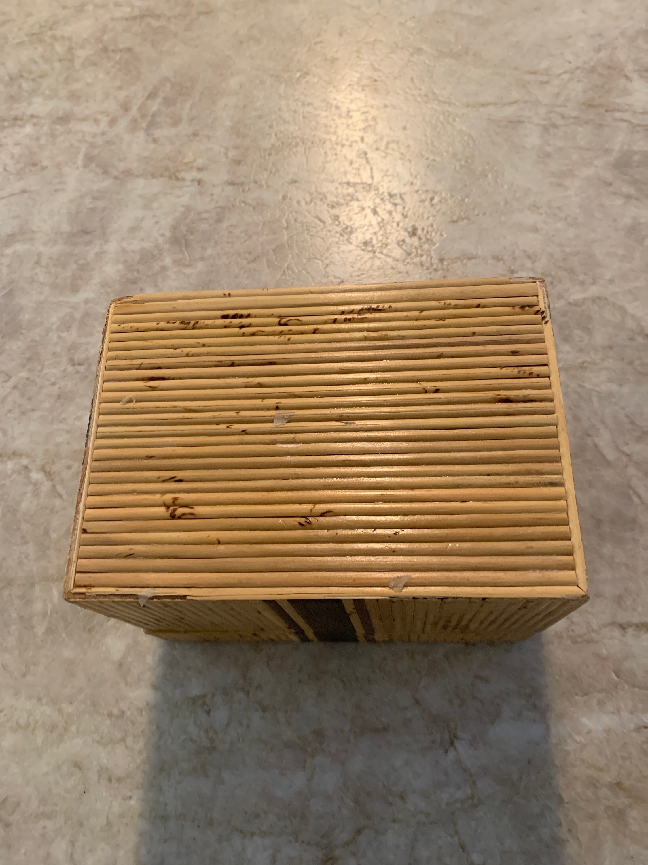 Vintage Matchstick Wood Bow Box - Etsy