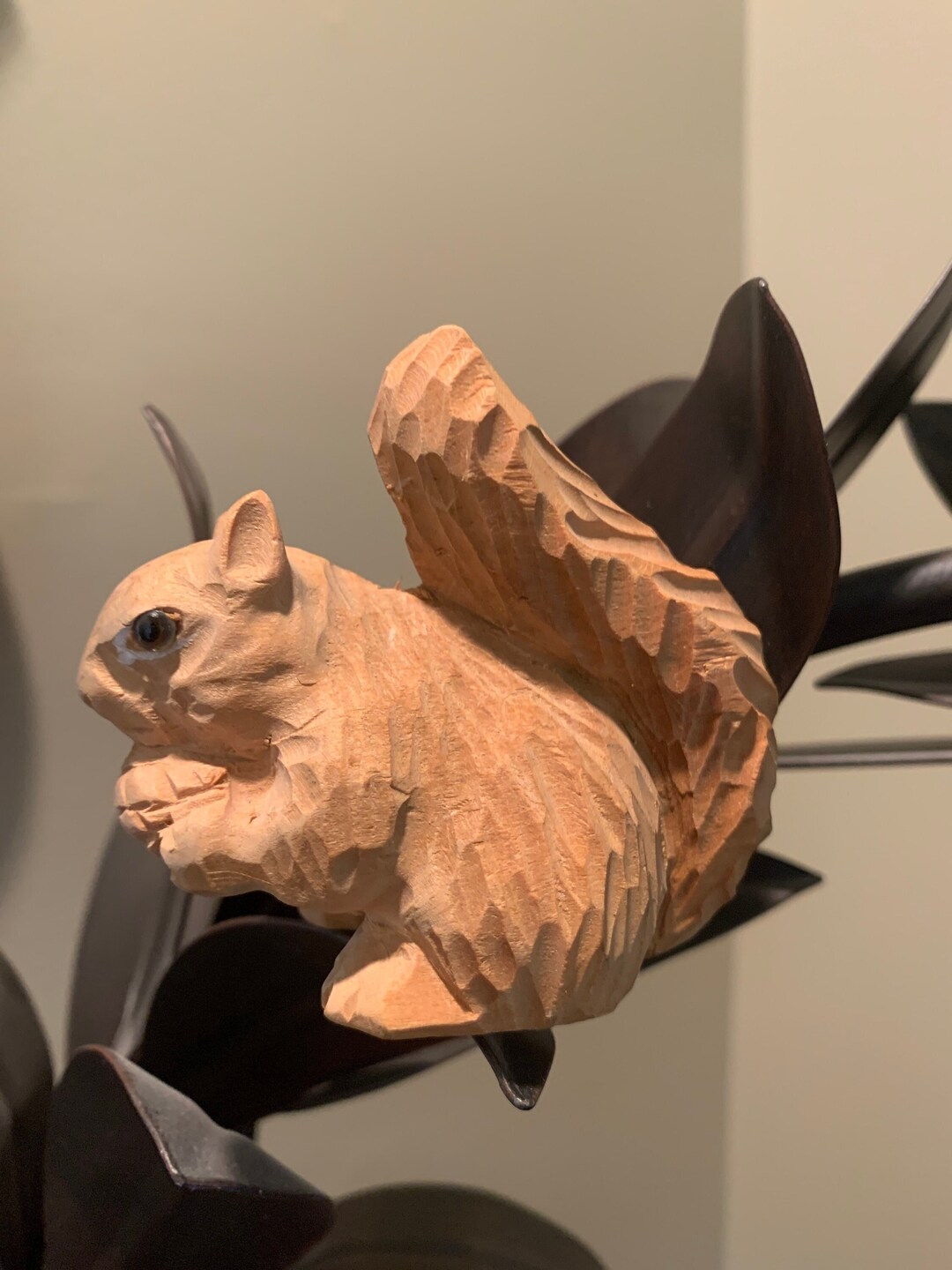 Hand Carved Wooden Squirrel - Etsy
