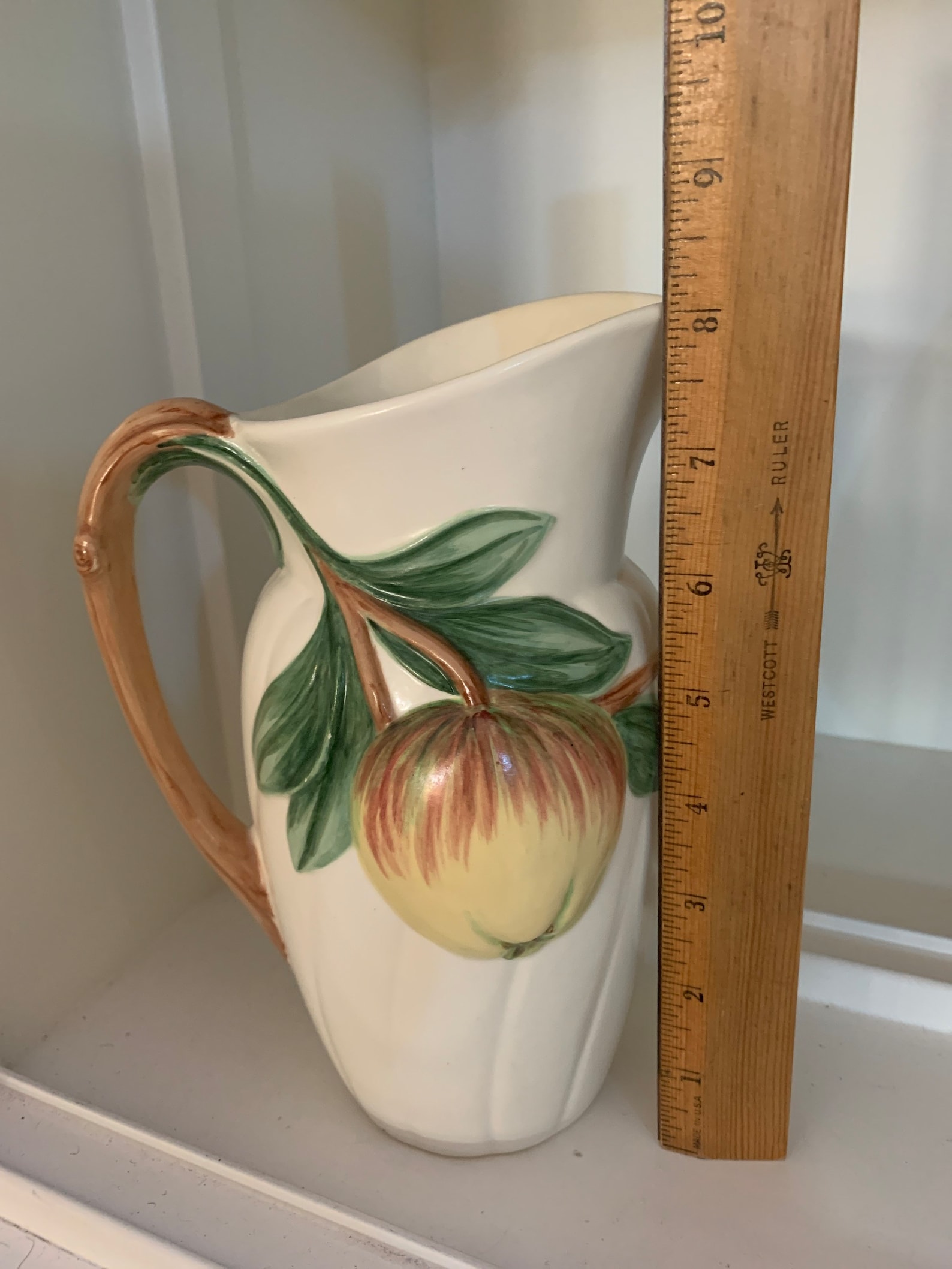 Vintage Green Apple Pitcher - Etsy