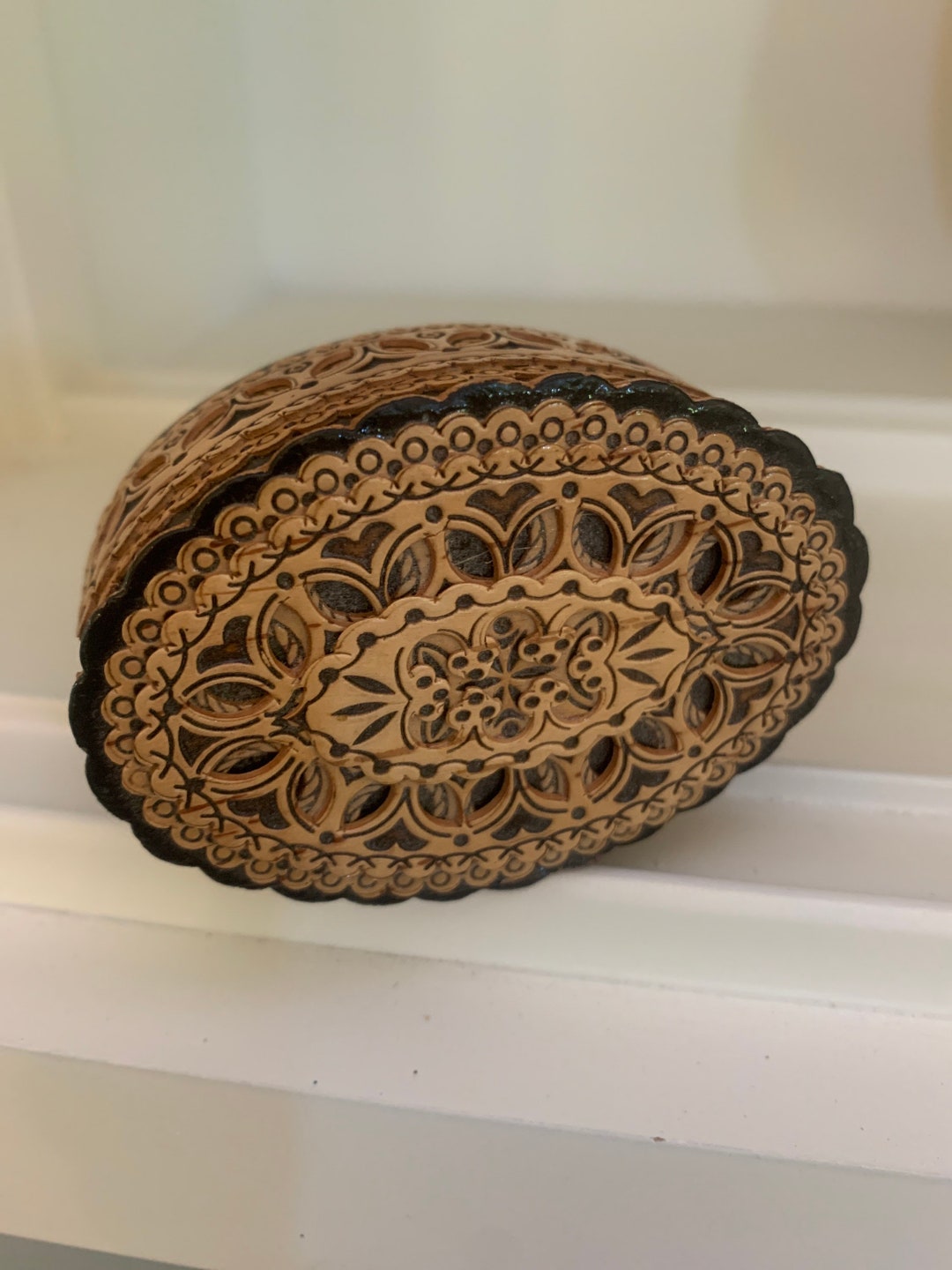 Carved Wooden Scroll Box - Etsy