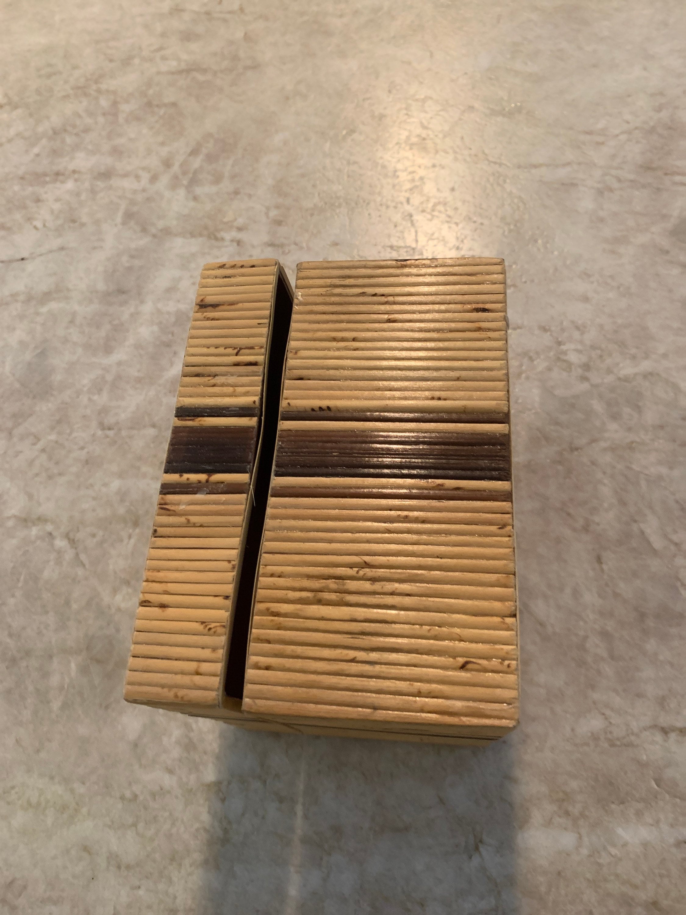 Vintage Matchstick Wood Bow Box - Etsy