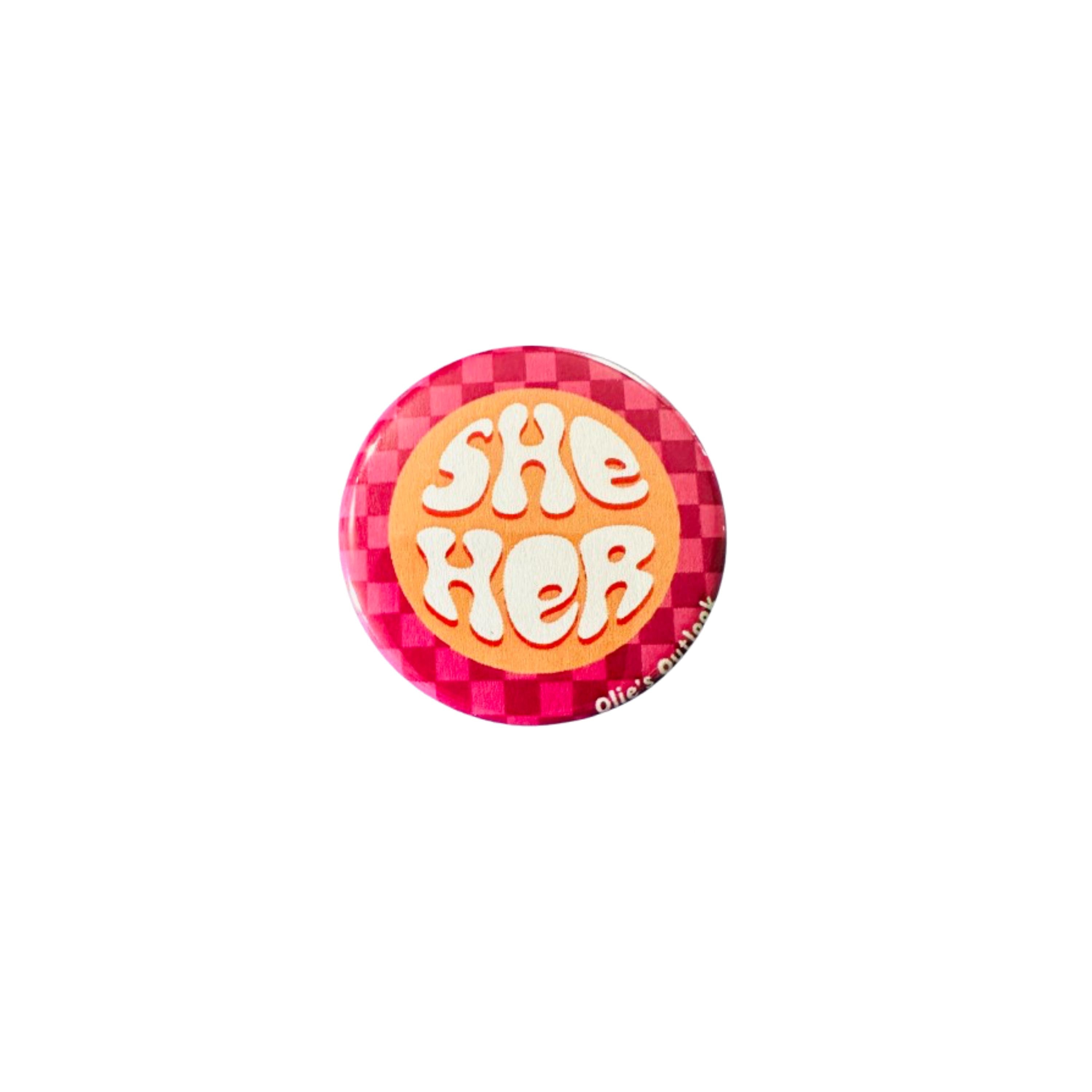Retro Pronoun Pins - Etsy