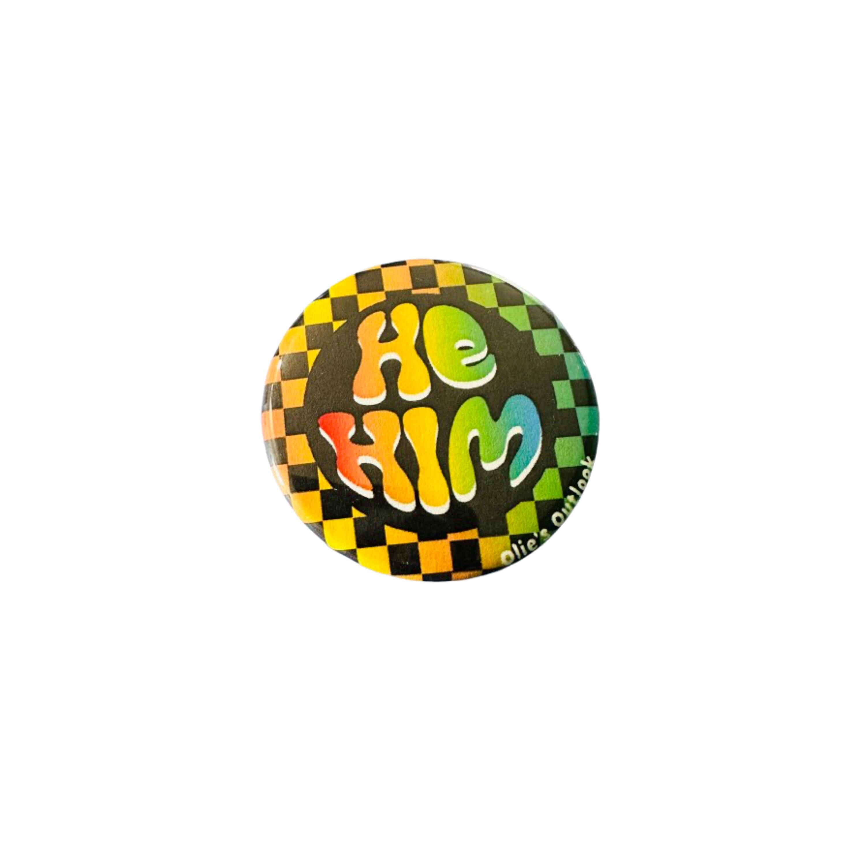 Retro Pronoun Pins - Etsy