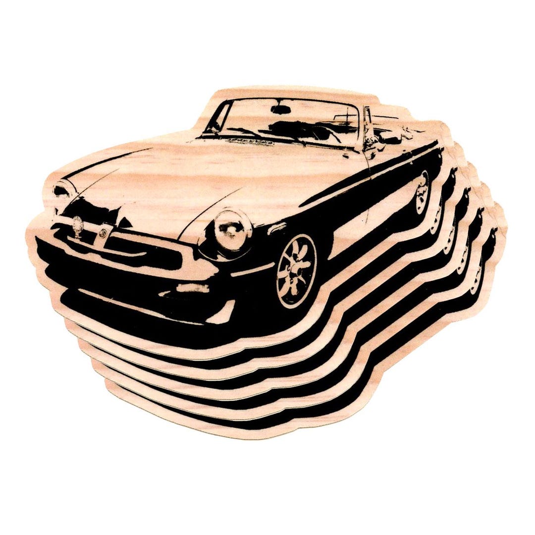 5-pack: 1977 MG MGB Roadster - 4-inch Sticker - Etsy
