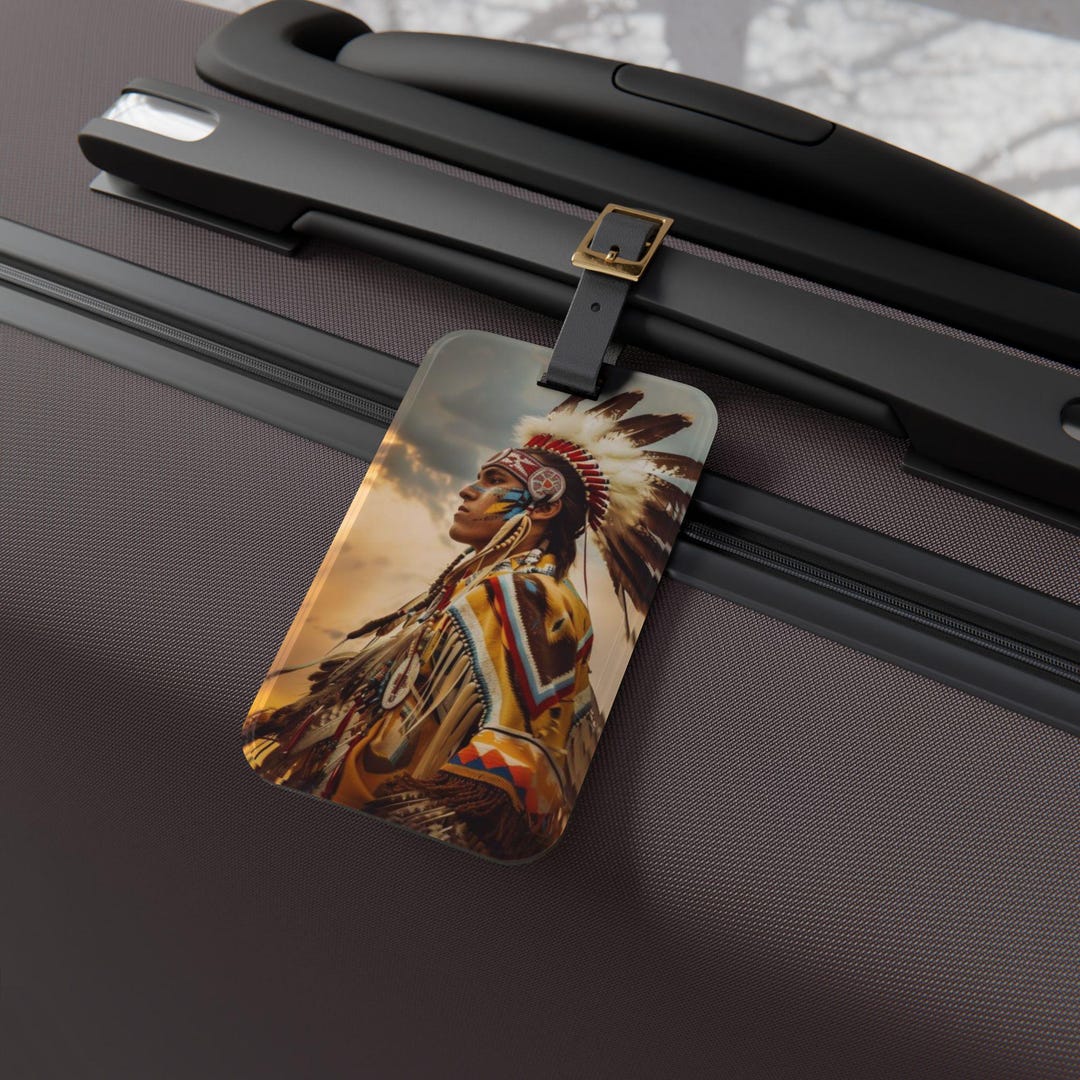 Native American Heritage Luggage Tag With Native American Design ...