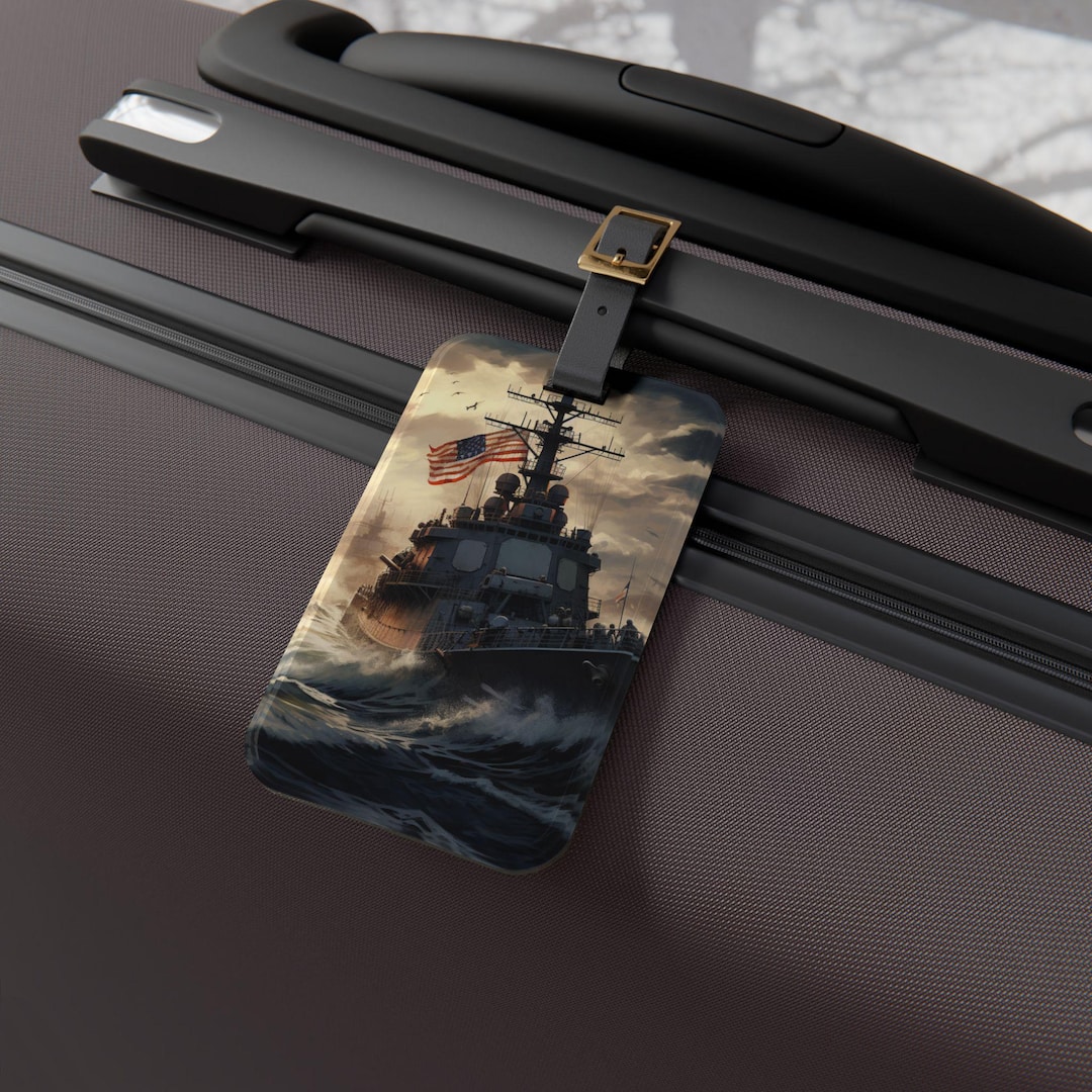 US Navy Luggage Tag, Stylish Travel Accessory, Personalized Gift ...