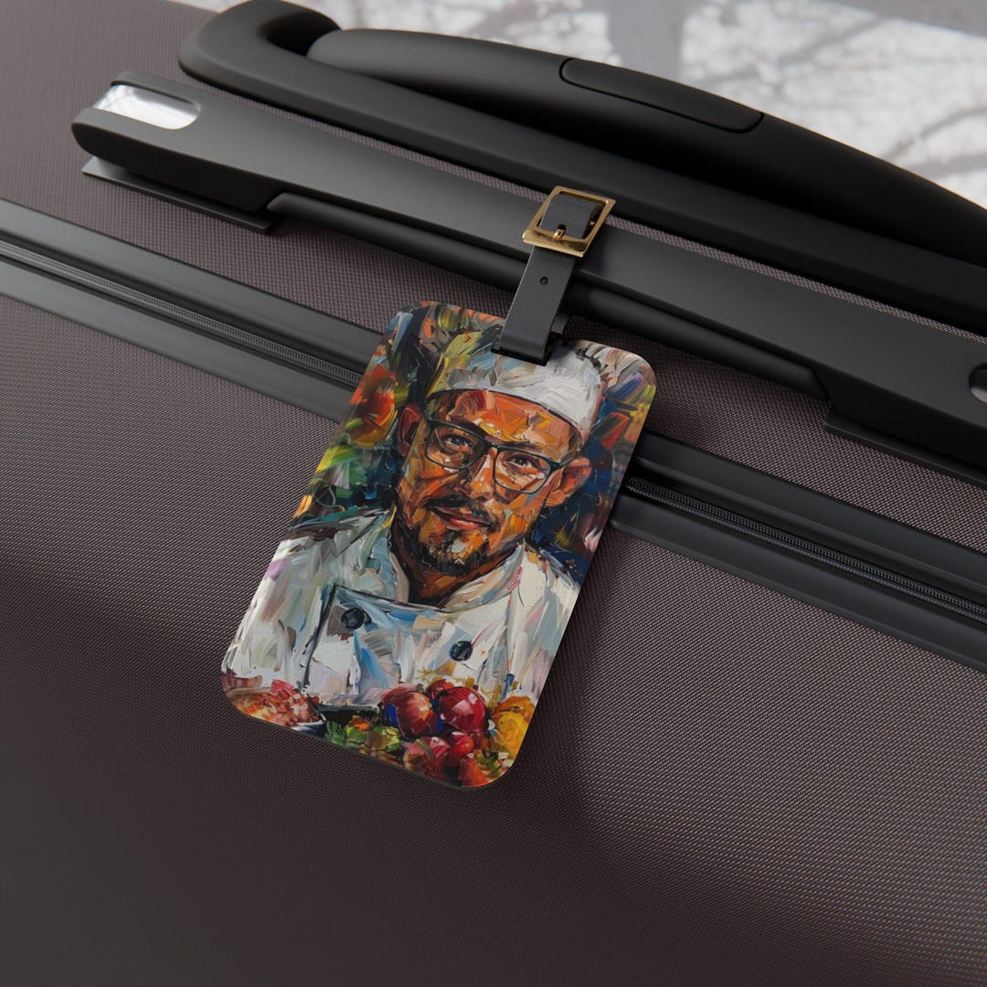 Chef Luggage Tag for Food Lovers, Chef Gift, Kitchen Decor, Travel ...