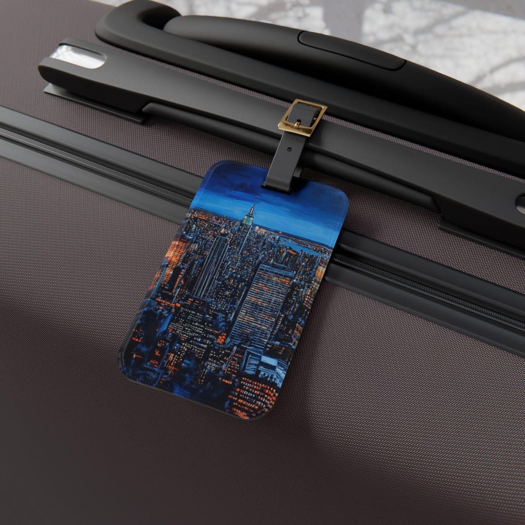 City That Never Sleeps Luggage Tag - NYC Skyline Design, Travel ...