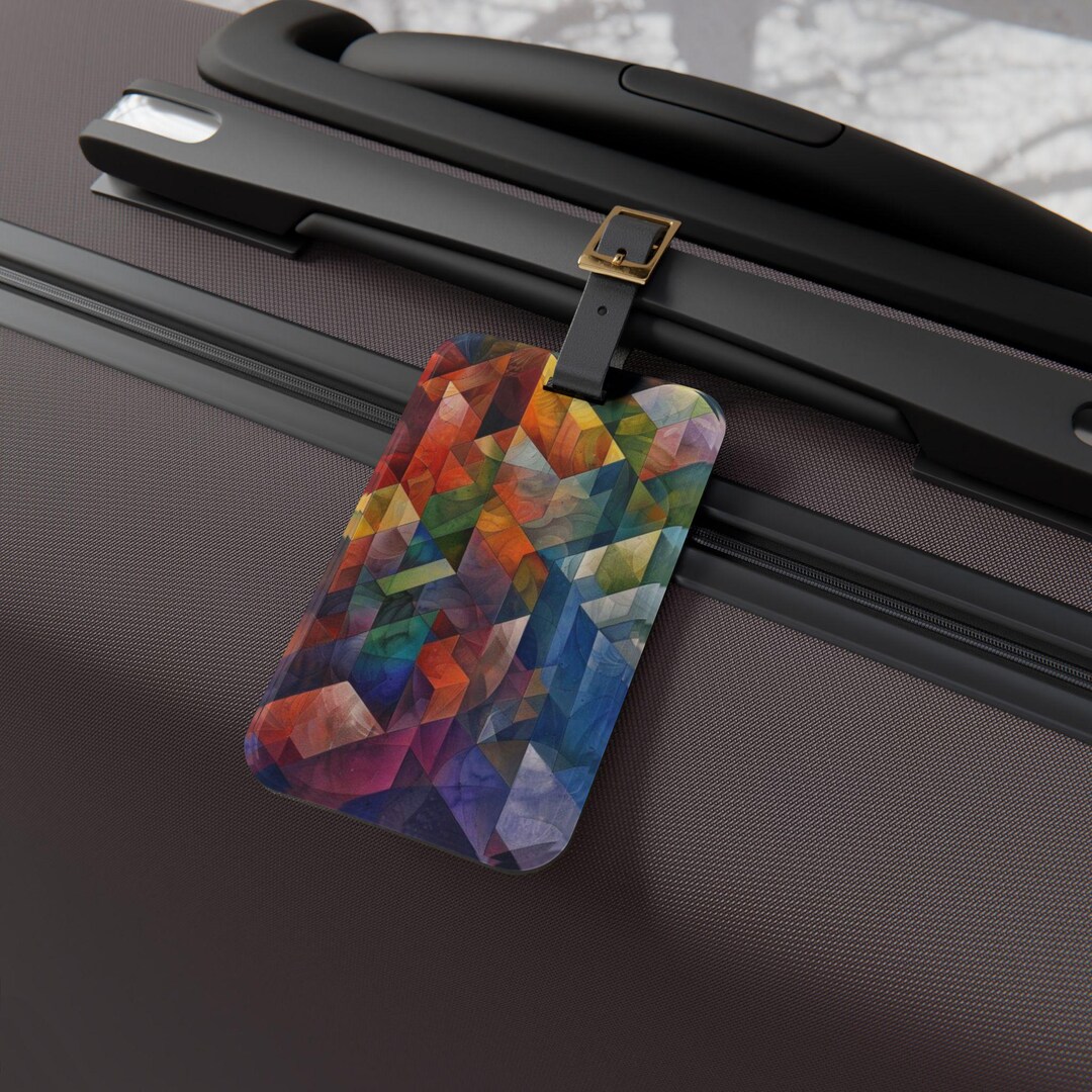 Tessellations Luggage Tag, Unique Travel Accessory, Colorful Bag ...