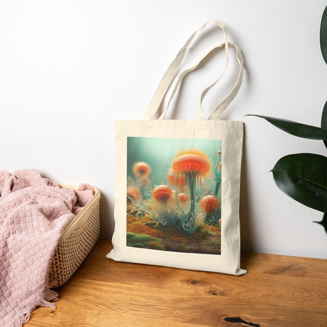 Microscopic World Tote Bag, Eco-friendly Shopping Bag, Beach Tote, Gift ...