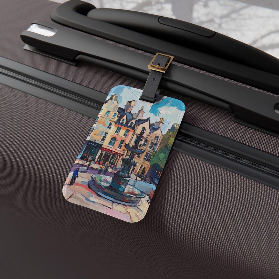 Oxford Square Luggage Tag, Travel Accessory, Personalized Travel Gift ...