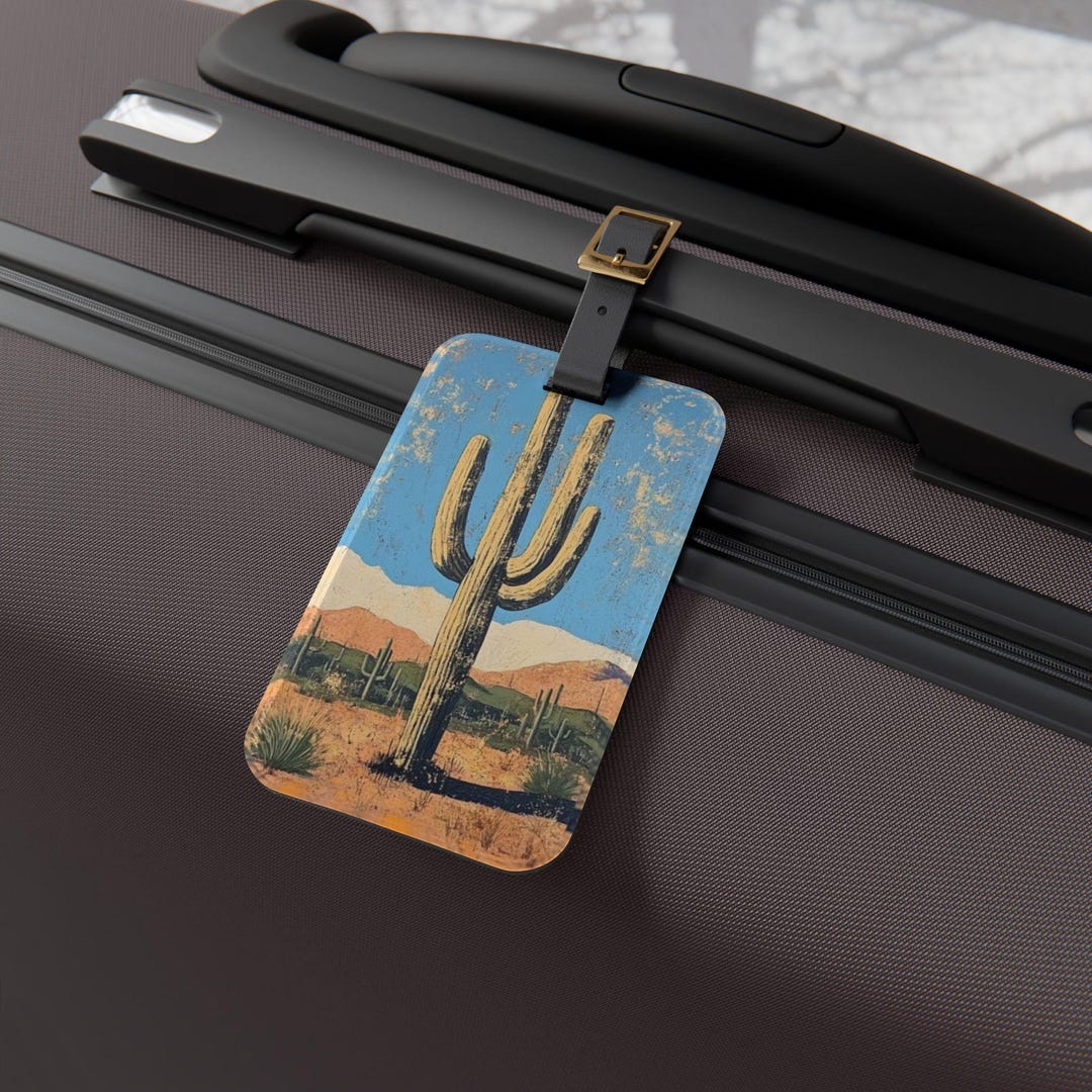 Saguaro Cactus Luggage Tag | Travel Accessory for Adventure Seekers ...