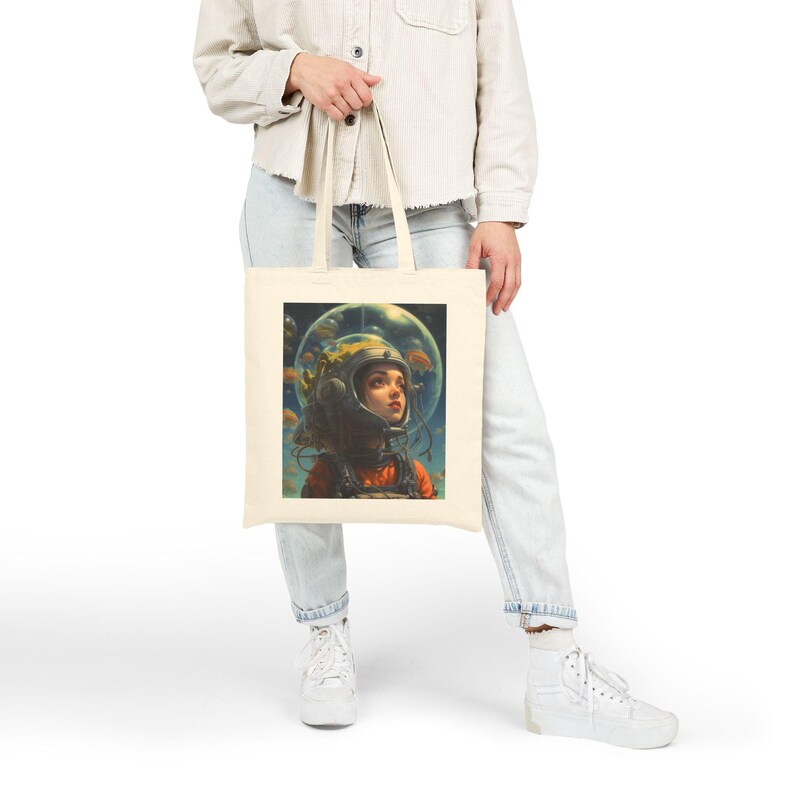 Nostalgia Tote Bag, Space Art Bag, Eco-friendly Gift, Canvas Shopper ...