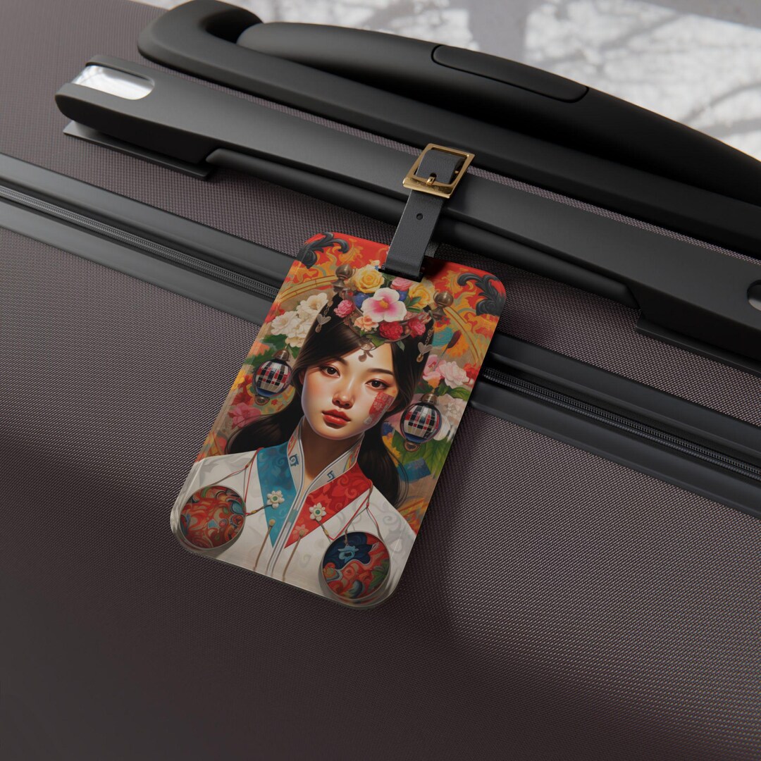 South Korea Culture Luggage Tag, Vintage Travel Accessory, Unique Gift ...