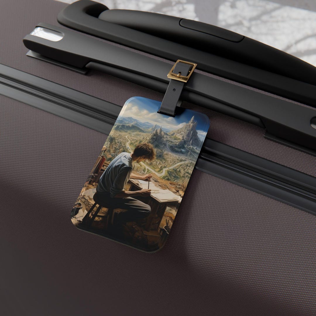 Painting Pictures Luggage Tag, Personalized Name Tag for Wanderlust ...
