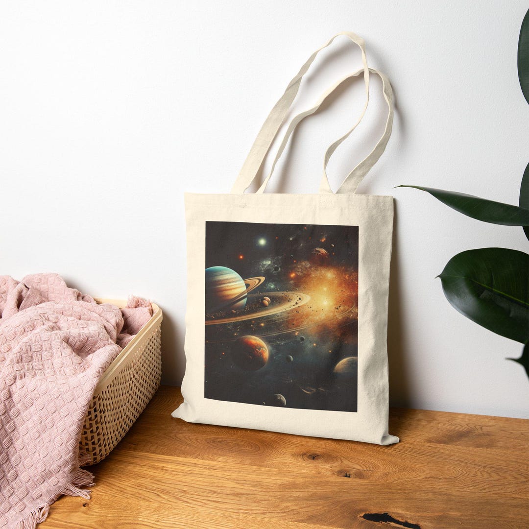 Solar System Tote Bag, Space Art Bag, Eco-friendly Shopper, Unique Gift ...