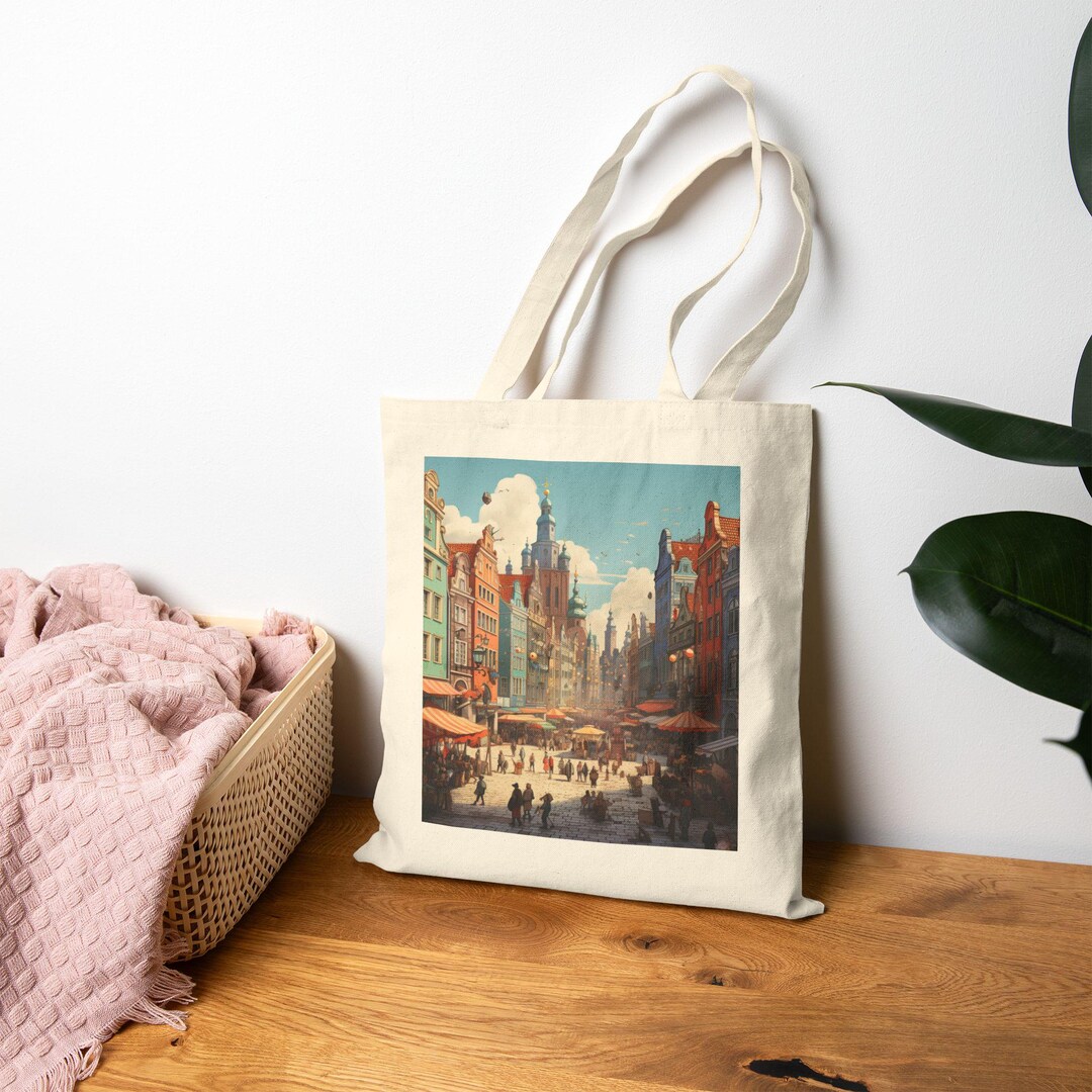 Poland Tote Bag, Eco-friendly Shopping Bag, Art Print Bag, Everyday ...