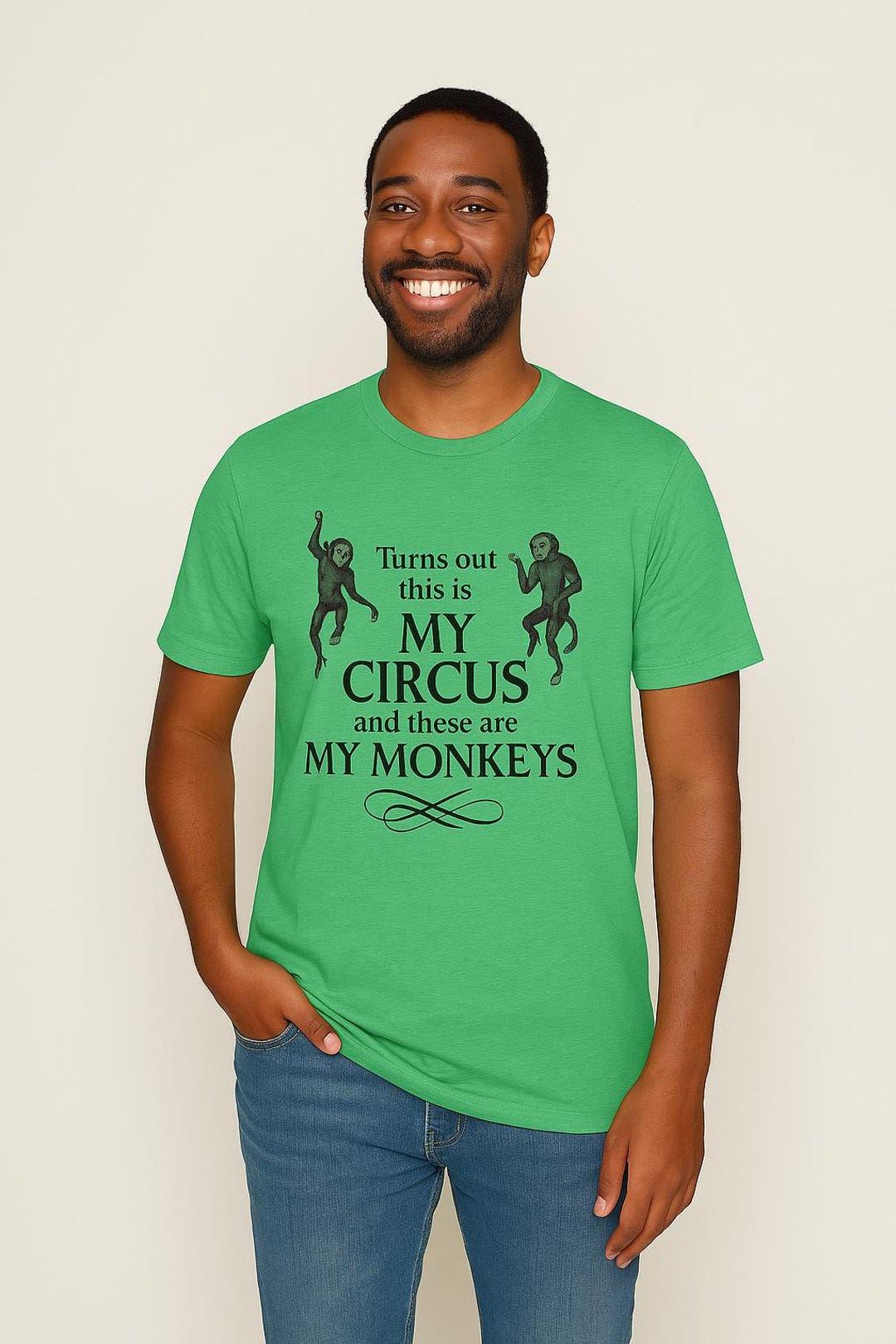 My Monkeys My Circus Funny Unisex Softstyle T-shirt, Funny Graphic Tee ...