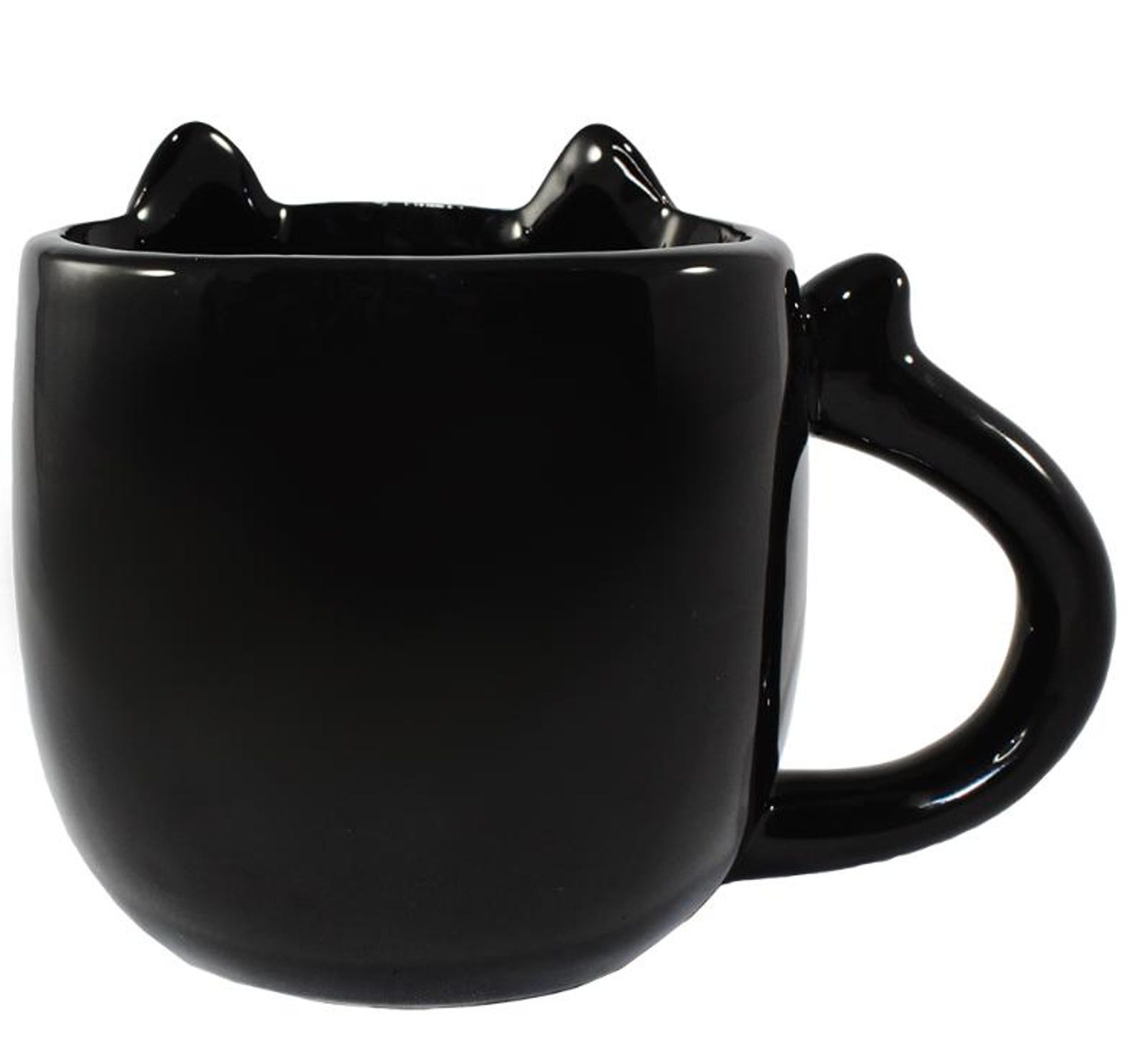 Black Cat Shaped Ceramic Mug – Cute Whiskers Coffee Cup for Cat Lovers ...