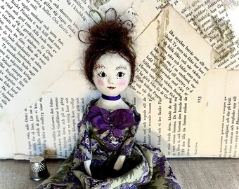 Lashed Frame Pilgrim Lady 8x8 Inches, by Christine Lefever - Etsy