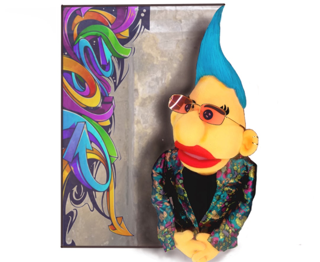 Gorgeous, Stylish Blue Haired Performance Puppet! - Etsy