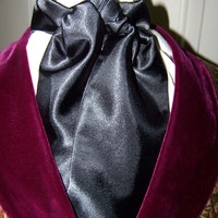100% Silk Cravat Black or White 18th Century Reproduction - Etsy
