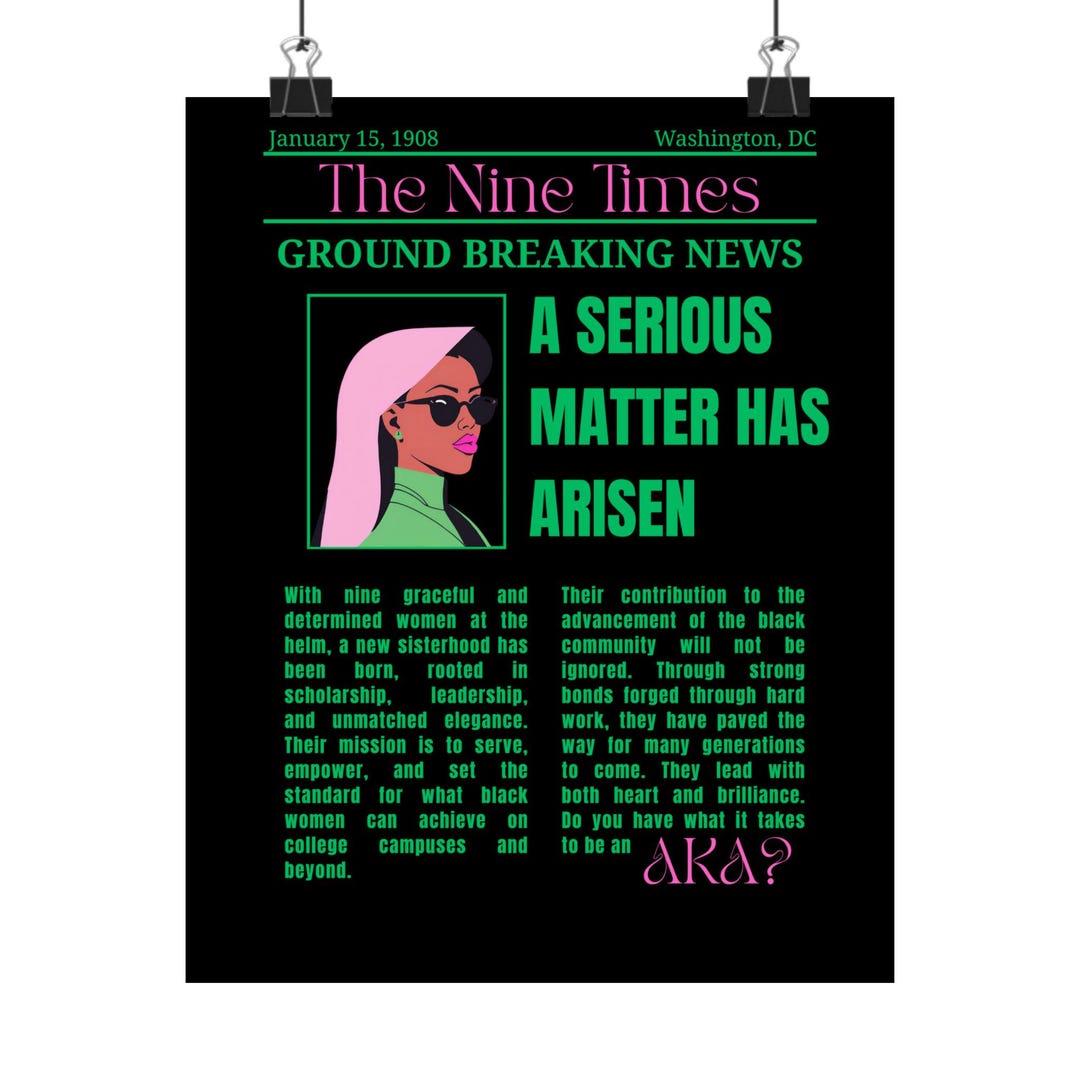 1908 AKA Matte Vertical Posters, Inspirational Wall Art, Black History ...