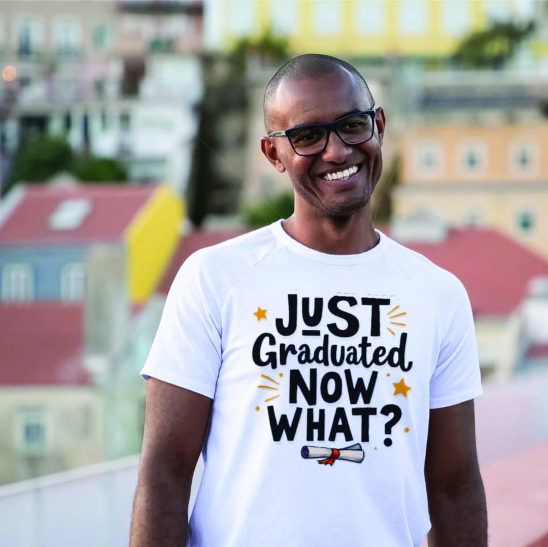 Just Graduated Now What T-shirt, Graduate Tee College or High School ...