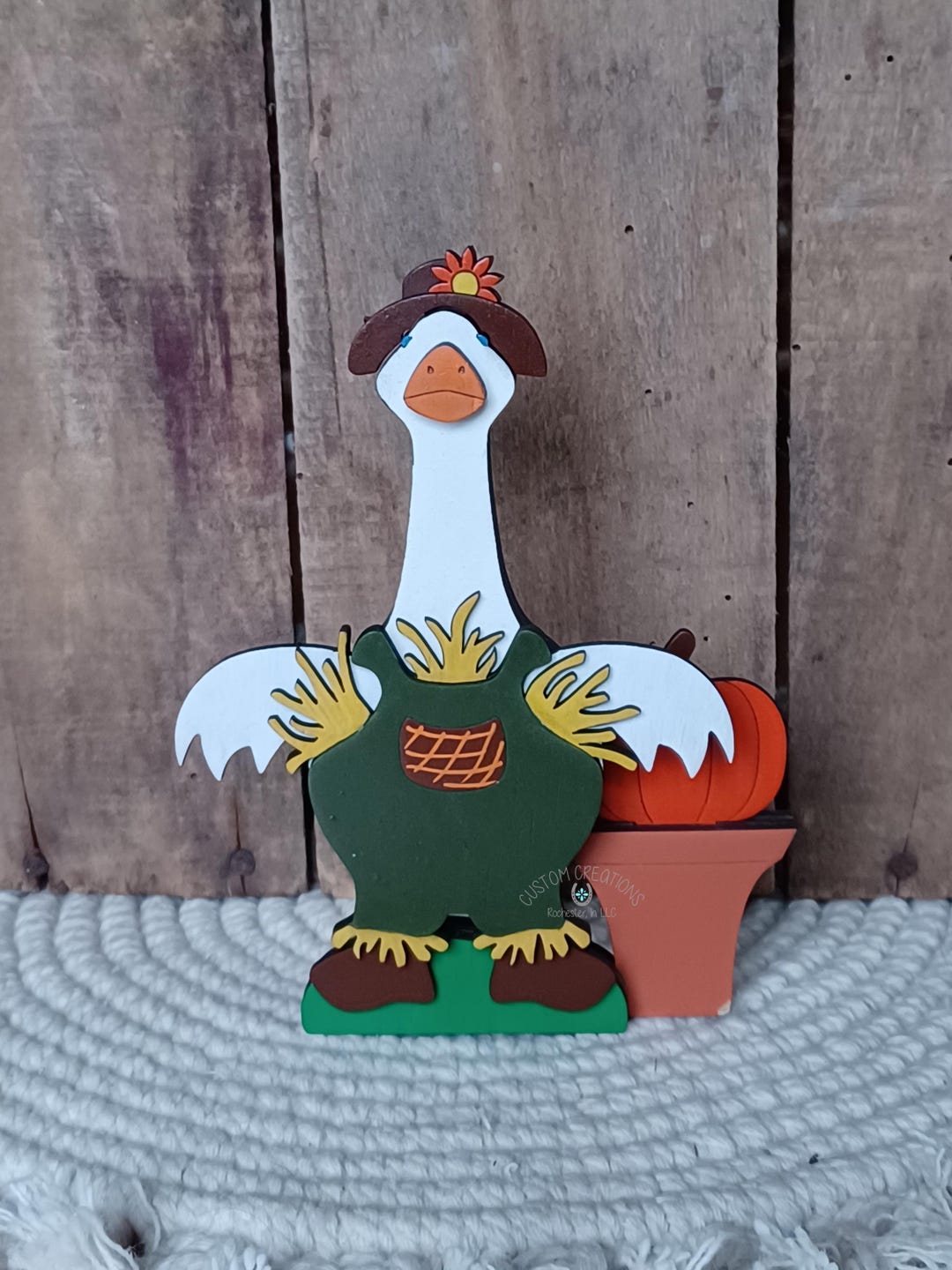 Interchangeable Desk Porch Goose Scarecrow Fall Harvest Farm Outfit ...
