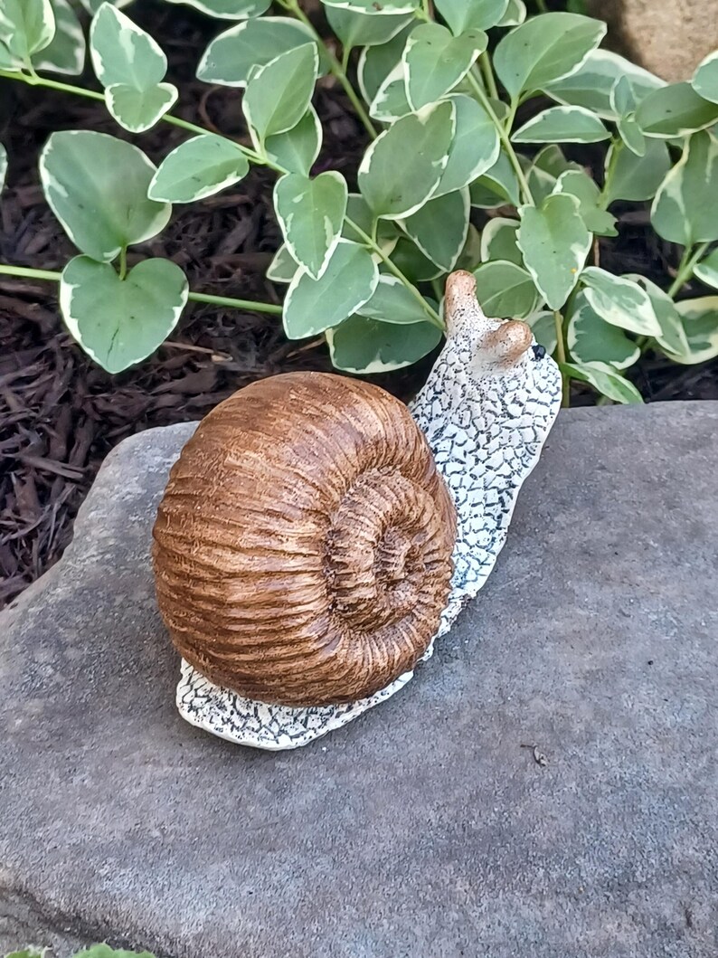Concrete Snail Slug Garden Statue Sculpture Outdoor Decor Yard Art ...