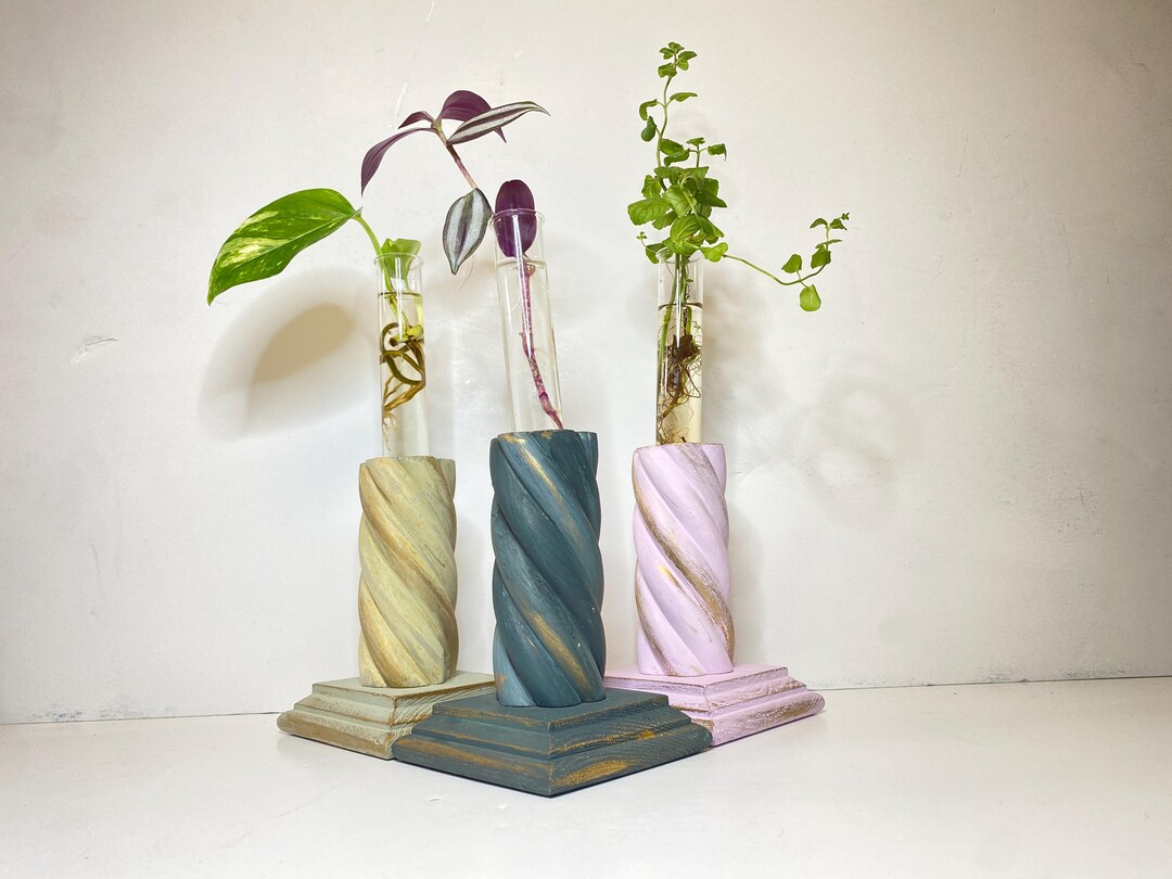 Barley Twist Propagation Station Hand Painted Plant Holders | Pastel ...