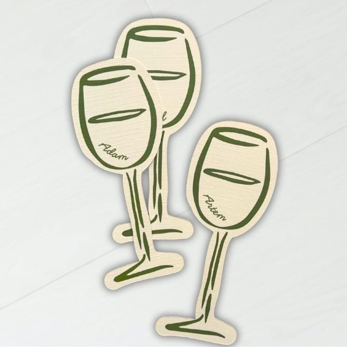 Editable Wine Glass Name Cards Template | Cricut & Silhouette ...