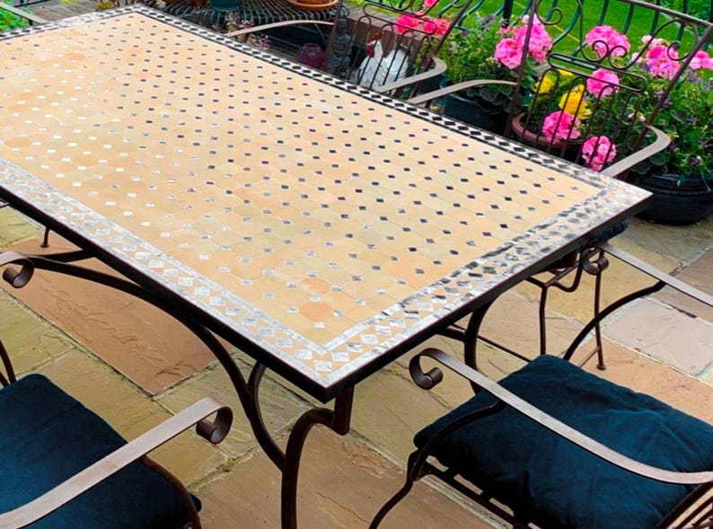 Handmade Rectangular Mosaic Table for Outdoor and Indoor - Etsy