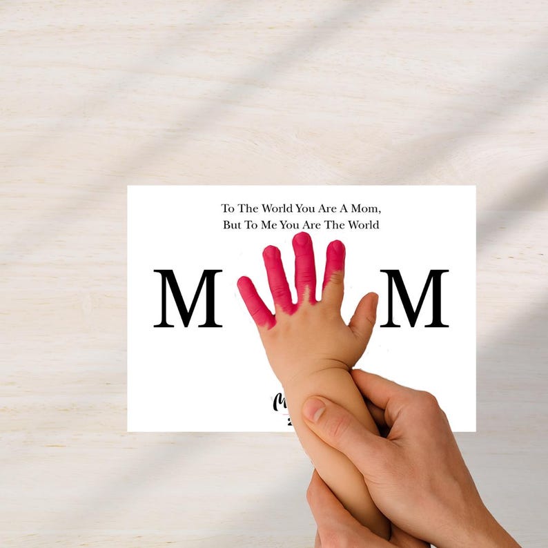 Mother’s Day Handprint Printable | DIY Handprint Art for Mom or Grandma ...