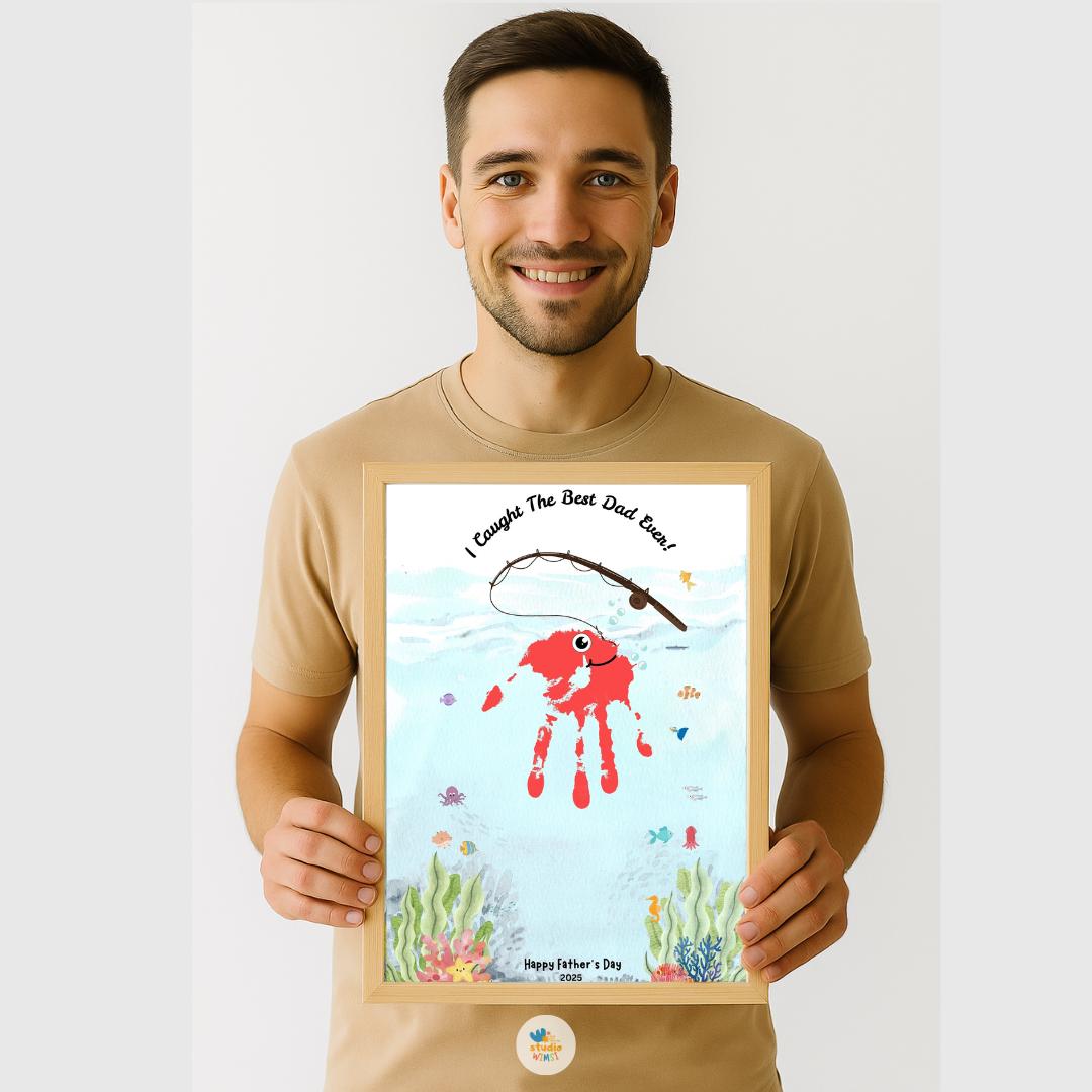 Father’s Day Handprint Craft | Printable Gift for Dad | Best Dad Ever ...