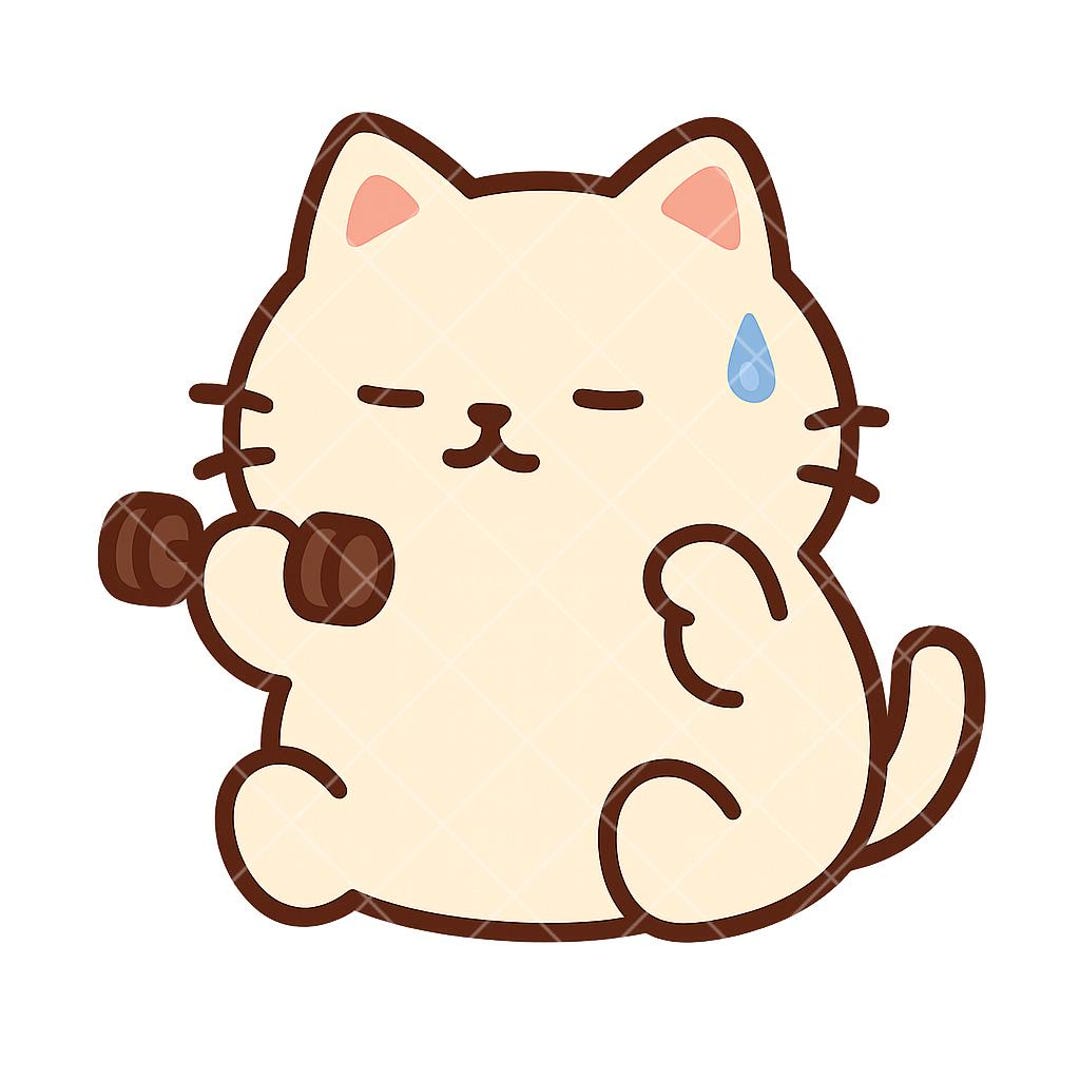 12+ Mochinyang Daily Life PNG Sticker Set – Cat Clipart for Digital Use ...