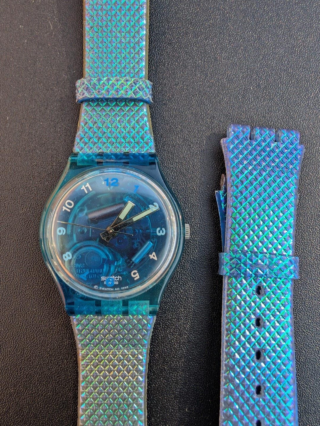Vintage Swatch Watch GL110 Oil on Water, 1999, Excellent Condition ...