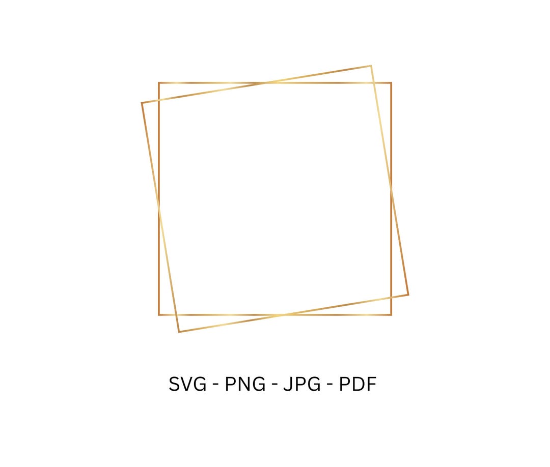 Gold Frame, Wedding Invitation Frame, Frame for Invite, Simple, Clean ...
