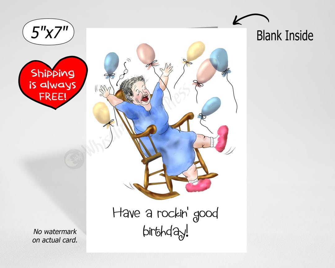 Funny Birthday Card: Rockin’ Good! 5x7 - Etsy