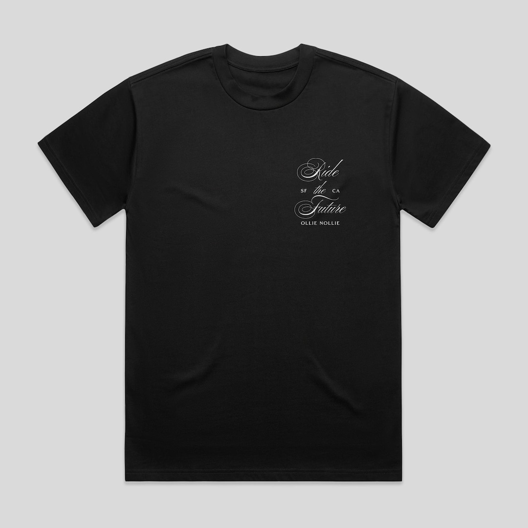 Men’s Oversized Ride the Future Tee — Graphic Skate Shirt, Heavyweight ...