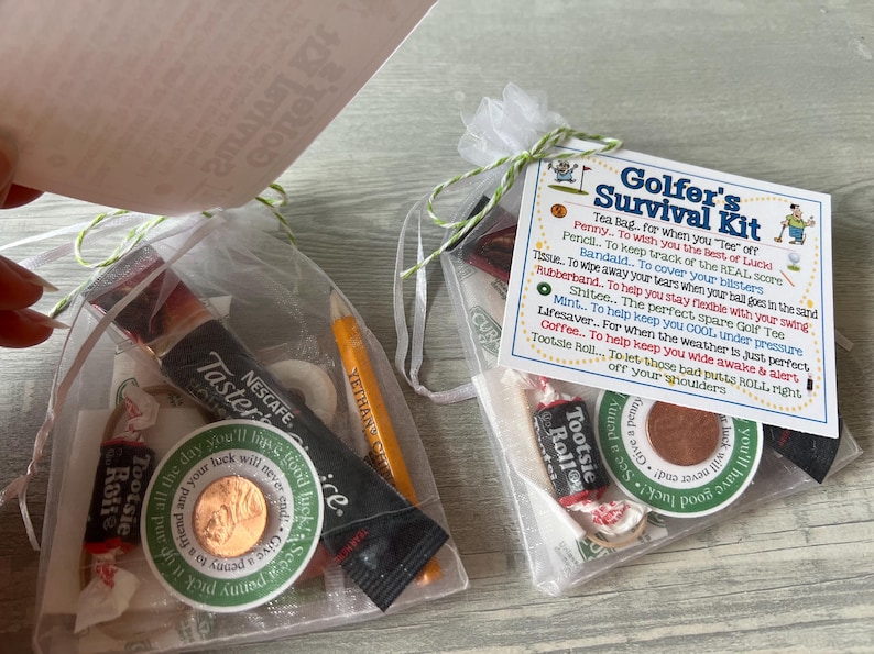 GOLFER'S SURVIVAL KIT - Golfing Tournament, Fundraiser Gift Goody Bags ...