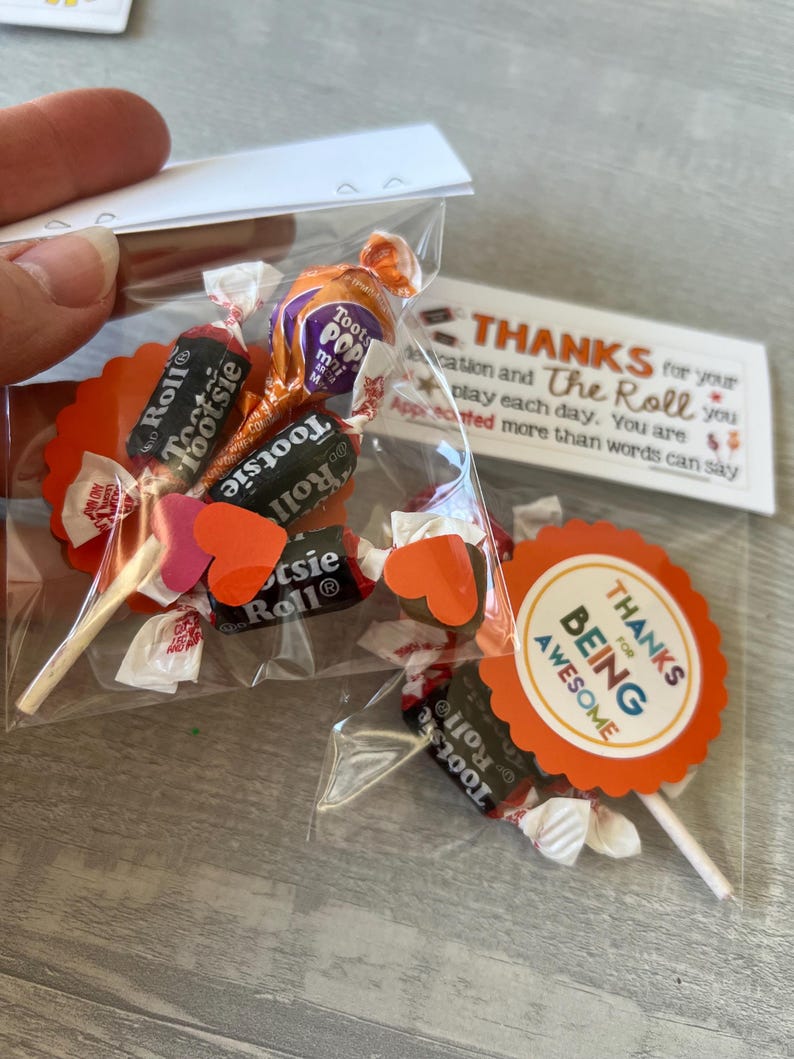 THANKS for Your Dedication & Roll You Play- Sweet Thoughts Goody Bags ...