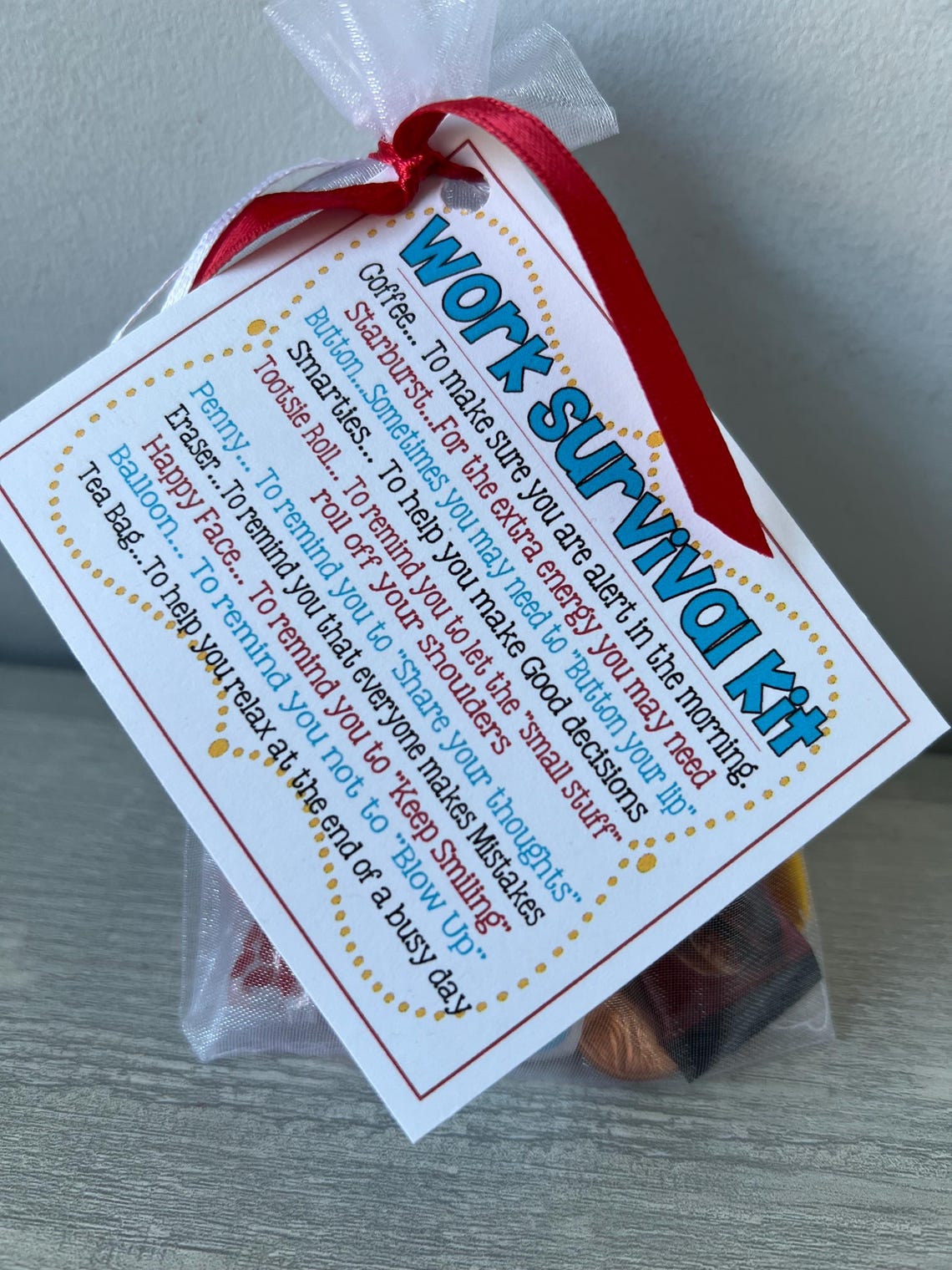 WORK SURVIVAL KIT - Sweet Thoughts, Goodie, Bag, Happy Birthday ...