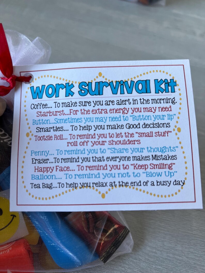 WORK SURVIVAL KIT - Sweet Thoughts, Goodie, Bag, Happy Birthday ...