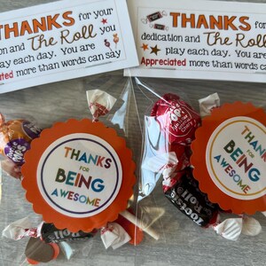 THANKS for Your Dedication & Roll You Play- Sweet Thoughts Goody Bags ...