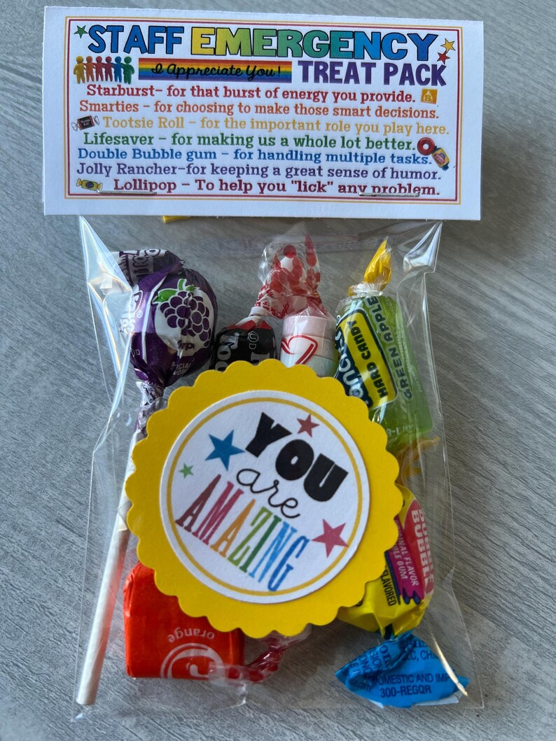 STAFF Emergency Treat Pack - Sweet Thoughts Goodie Bag, Team ...