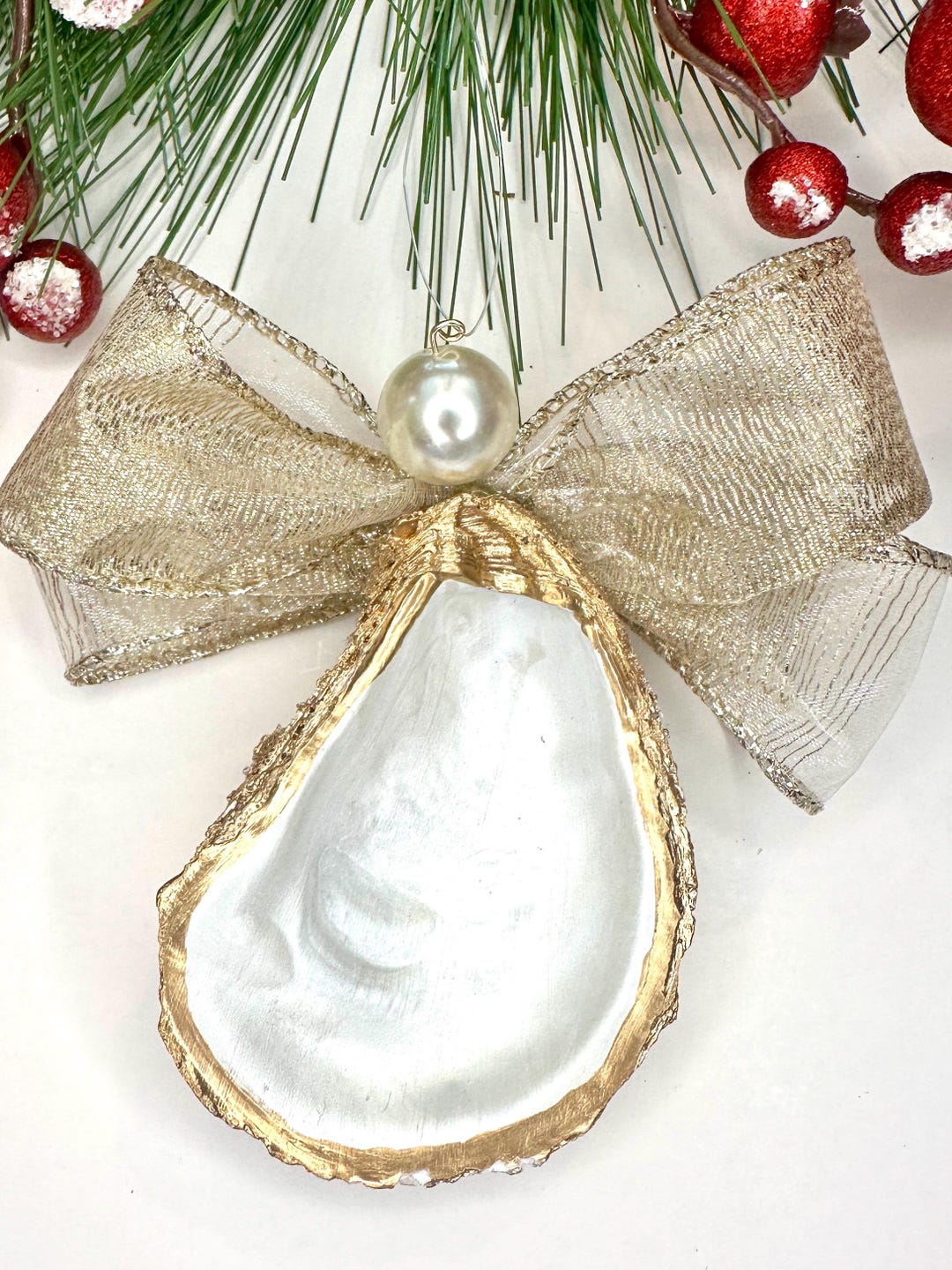 Angel Oyster Shell Ornament - Etsy