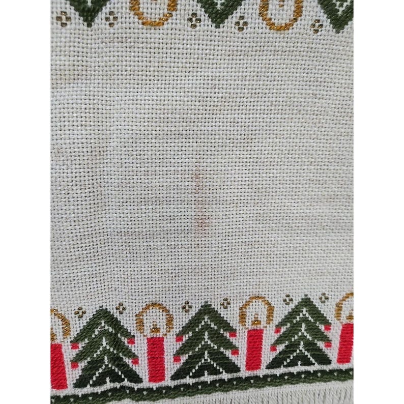 3 Vintage Scandinavian Christmas Runner Red Lucia Girls Trees Nordic ...