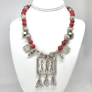 Exquisitely Handcrafted Antique Indian Silver Amulet, Vintage Tibetan ...